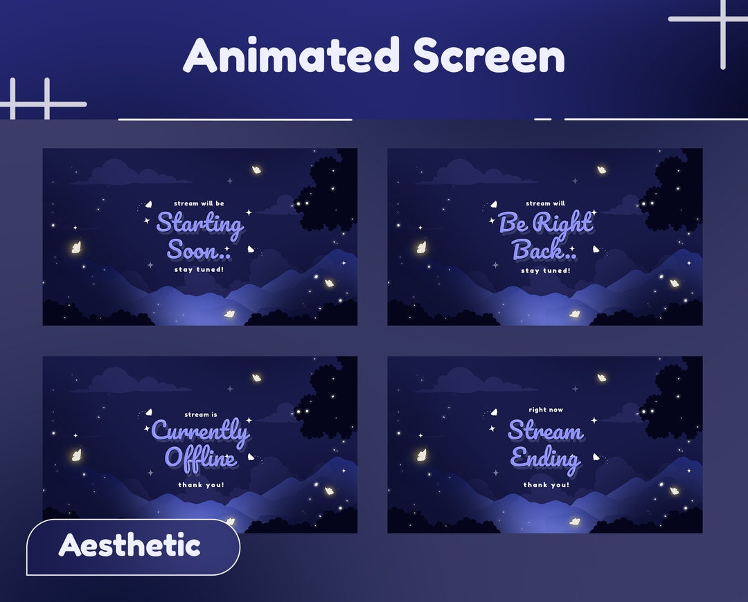Lavender Hill Animated Stream Screen/aesthetic/simple Design/aesthetic ...