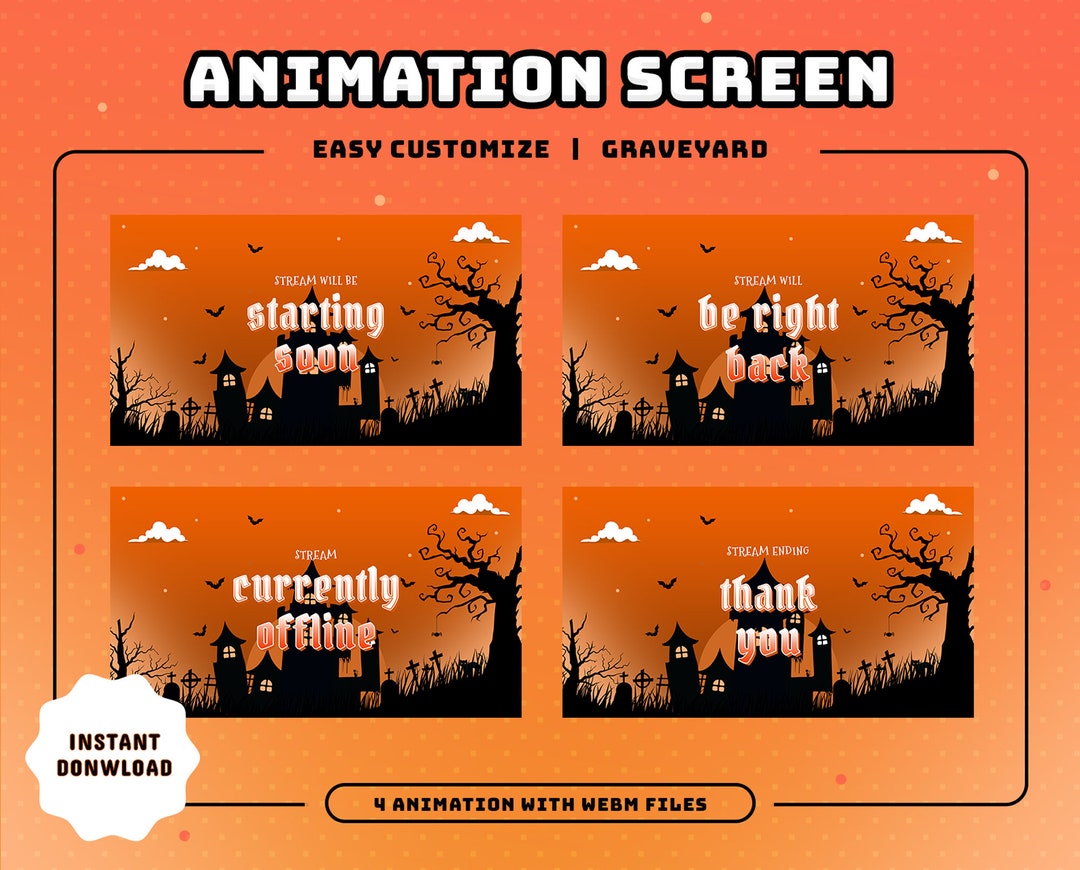 Graveyard Animated Stream Package/twitch Overlay/transition/panels ...