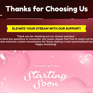 Sweetheart Flair Animated Stream Overlay Package for Twitch/soft Pink ...