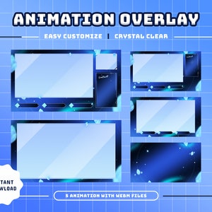 Crystal Clear Animated Stream Package/transition/stream Overlay/panels ...