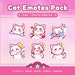 Cat Emotes Pack 1 - Cute Cat Emote/emote Bundle/discord/youtube/twitch ...