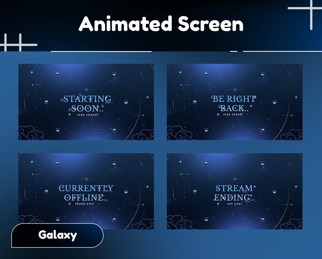 Eternal Eclips Animated Stream Screen for Twitch, Kick, Youtube/galaxy ...
