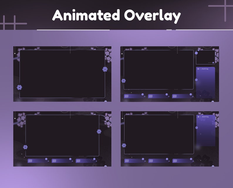 Japanese Sakura Stream Pack | Berry Vine Animated Overlay | Twitch ...