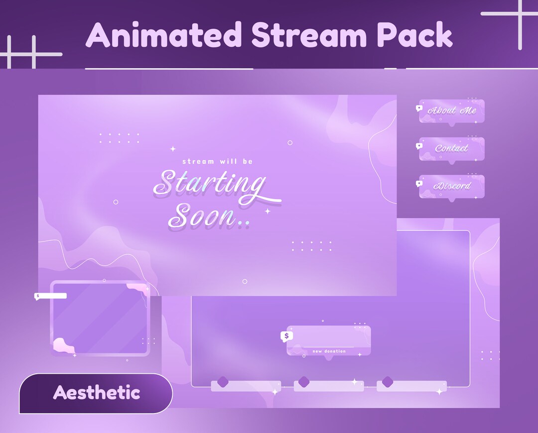 Pinkscape Animated Stream Package/transition/panels/girly/cute/simple ...