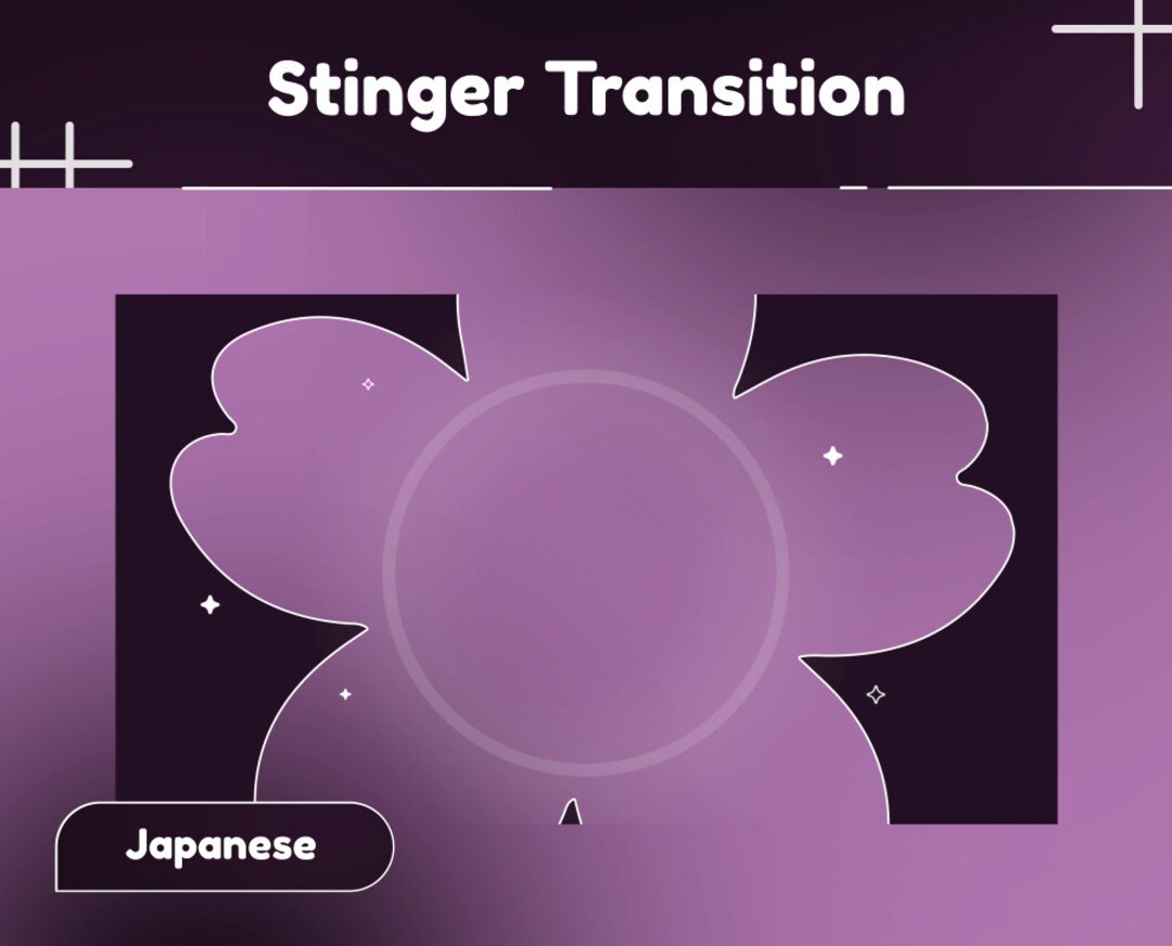 Violet Blosom Animated Stream Transition/stream Overlay/transition ...
