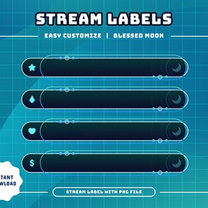 Blessed Moon Animated Stream Package/transition/stream Overlay/panels ...