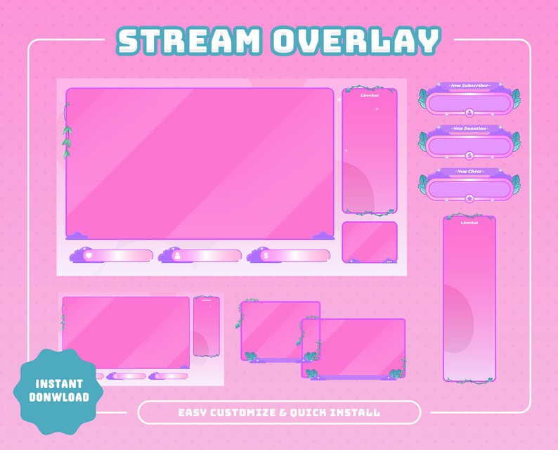 Paradise Leaf Animated Stream Package/stream - Etsy
