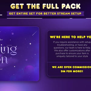 Stellar Spark Animated Stream Overlay Package for Twitch/hues of Deep ...