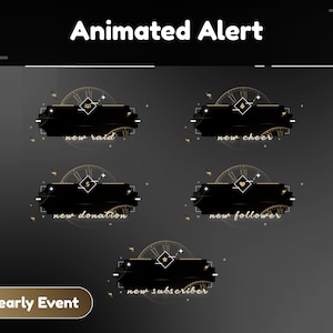Shinning Hour Animated Stream Alerts for Twitch, Kick, Youtube/new Year ...
