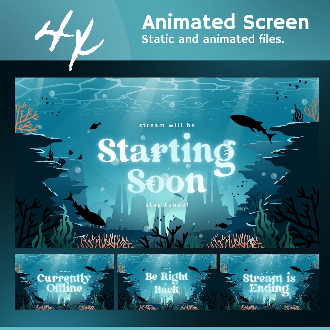 Animated Nautical Reef Stream Screens: Deep Blue Underwater Theme for ...