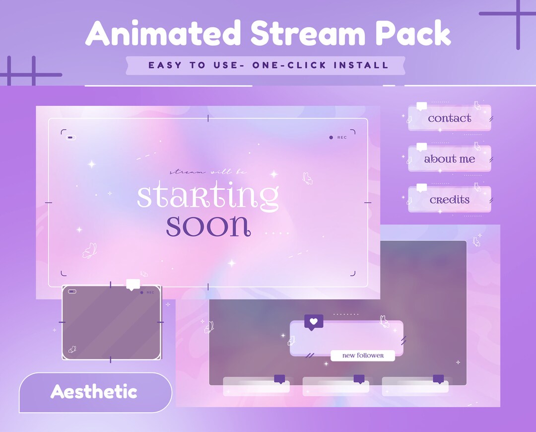 Luminescence Animated Stream Package for Twitch, Youtube/stream Overlay ...
