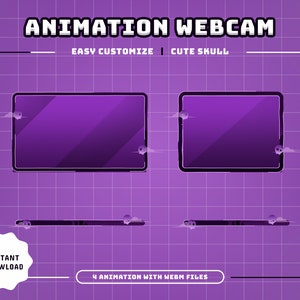 Cute Skull Animated Stream Package/transition/stream Overlay/panels ...