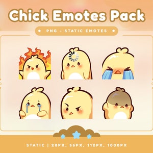 Chicks Emotes Pack 2 - Cute Chick/emote Bundle/discord/youtube/twitch ...
