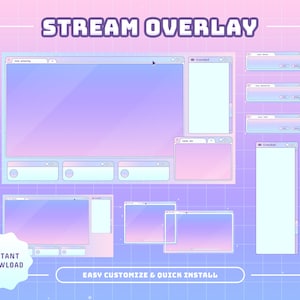 Pastel Desktop Animated Stream Package/stream Overlay/transition/panels ...
