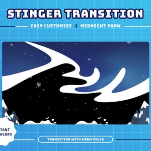 Midnight Snow Animated Stream Package/snow Theme/cute Theme/dark/snow ...