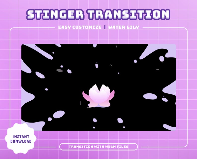 Water Lily Animated Stream Transition/stream - Etsy