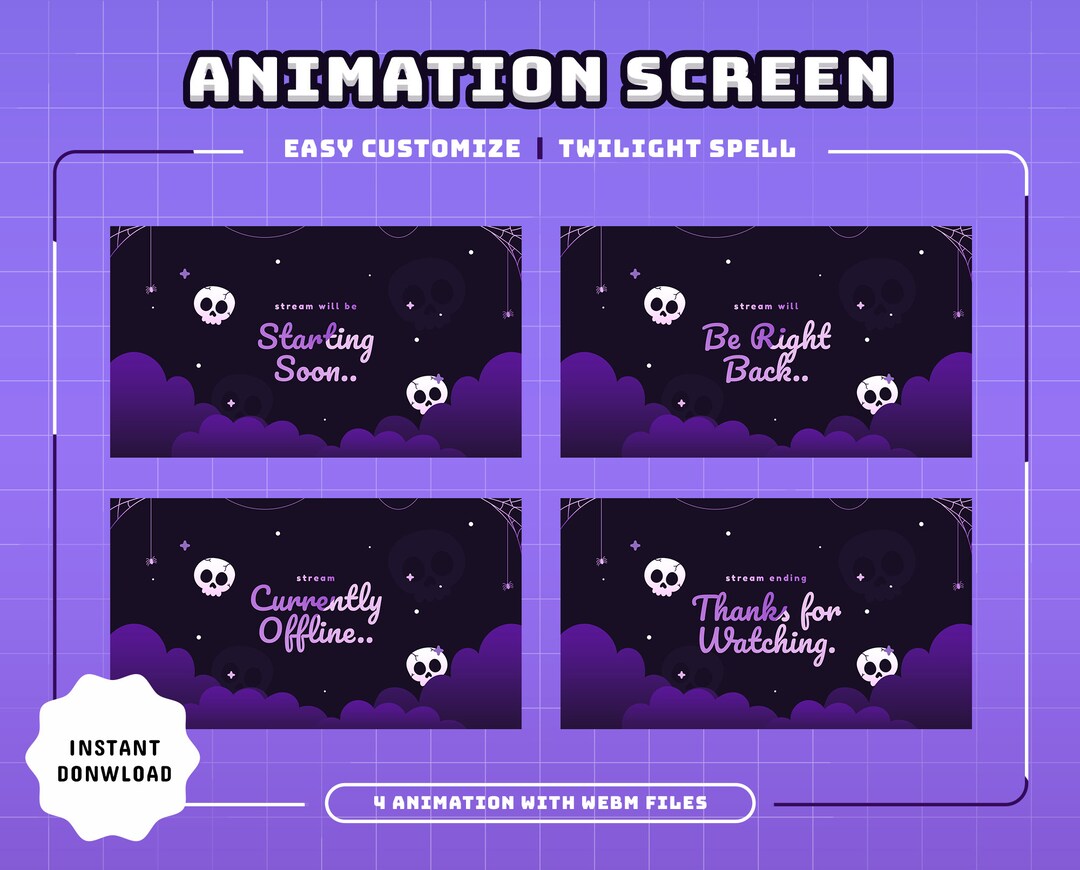 Twilight Spell Animated Stream Screens/transition/stream Overlay/panels ...