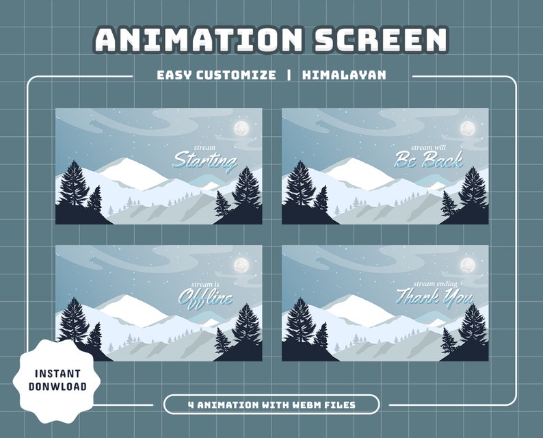 Himalayan Animated Screen Package/snow Theme/cute - Etsy