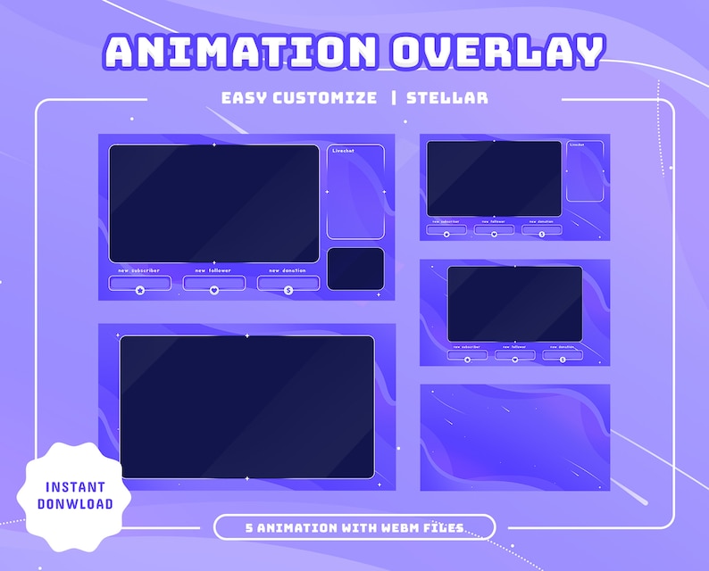 Stellar Animated Stream Package/transition/stream - Etsy