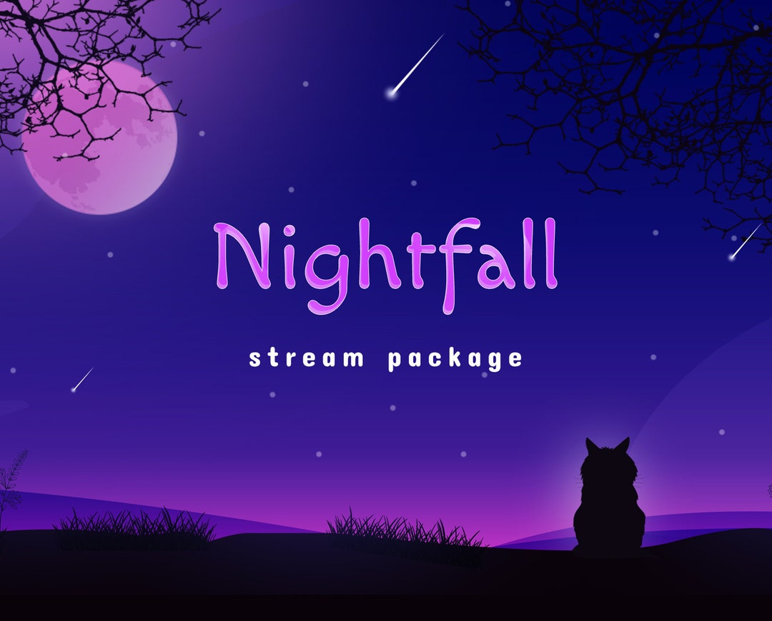 Nightfall Animated Stream Package/transition/stream Overlay/panels/fall ...