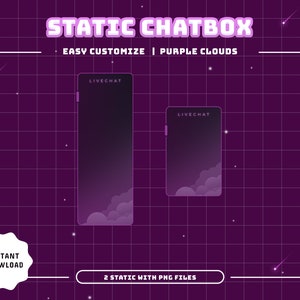 Purple Cloud Animated Stream Package/transition/stream Overlay/panels ...