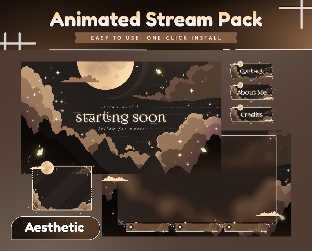Choco Sky Veil Animated Stream Package/transition/panels/cloud Scape ...