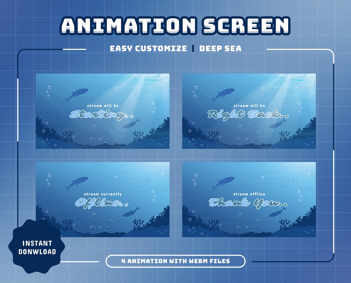 Deep Sea Animated Screen Package/stream - Etsy