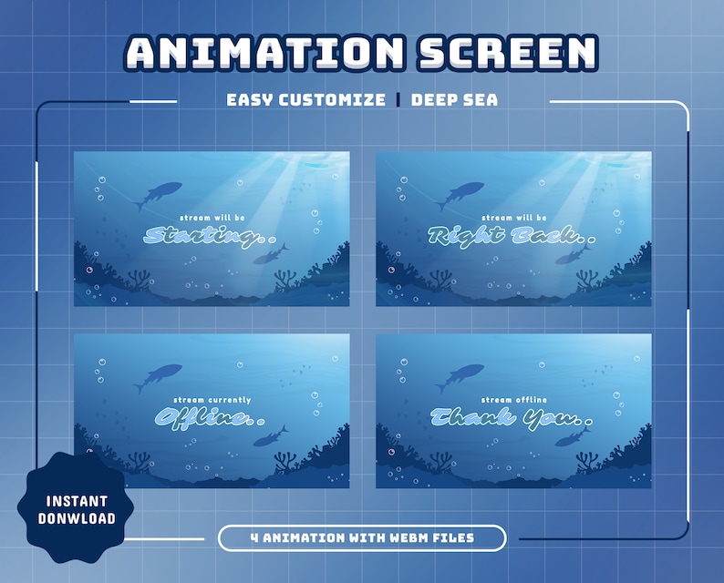Deep Sea Animated Screen Package/stream - Etsy