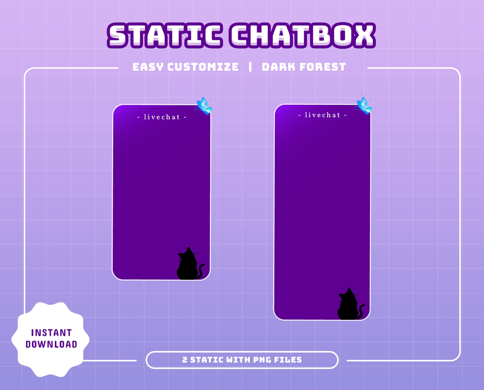 Dark Forest Animated Stream Package/purple - Etsy