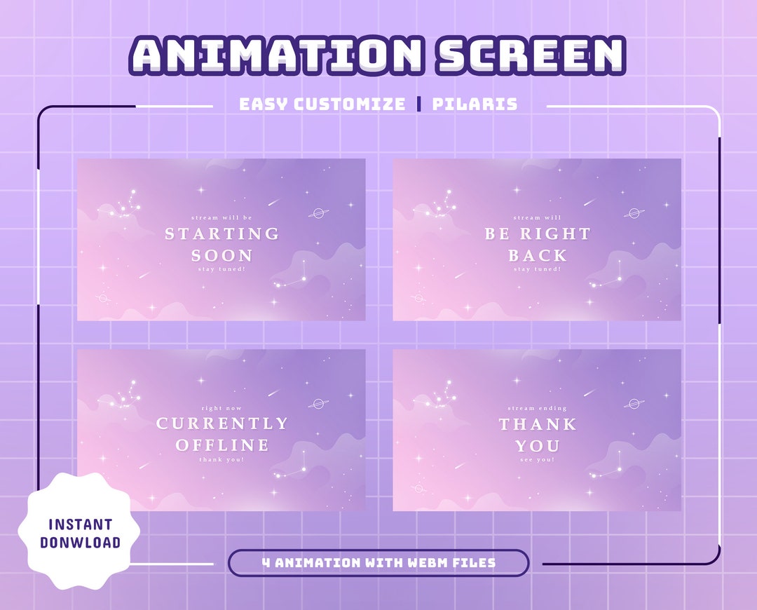 Pilaris Animated Stream Screentransitionstream Overlaypanelsskysimpleaestheticgalaxycute