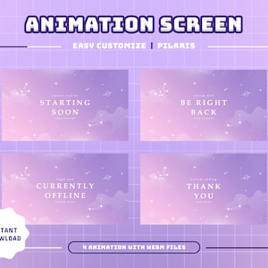 Pilaris Animated Stream Screen/transition/stream Overlay/panels/sky ...