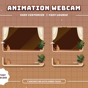 Cozy Lounge Animated Stream Package/transition/stream Overlay/panels ...