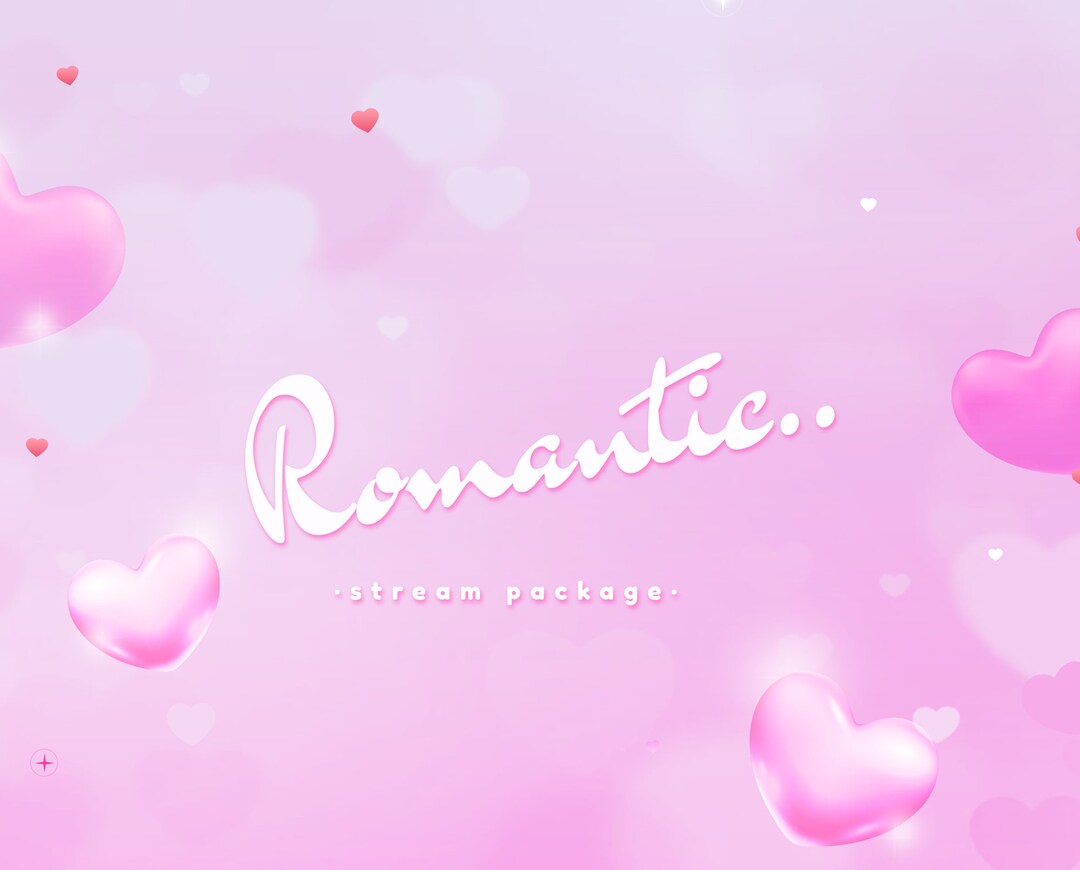 Romantic Animated Stream Package/transition/panels/girly/cute/simple ...