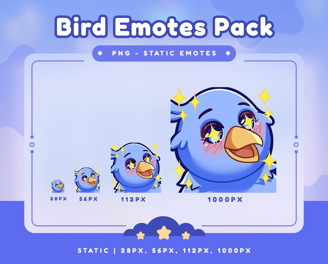Blue Bird Emotes Pack for Twitch, Discord, Youtube/emotes Bundle/twitch ...