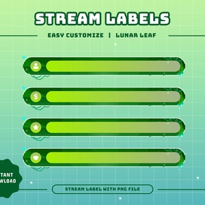 Lunar Leaf Animated Stream Package/stream Overlay/leaf/floral Theme ...