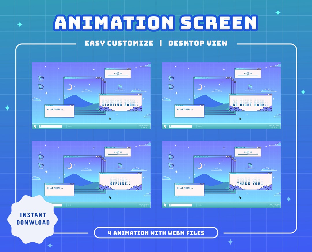 Desktop View Pop-up Animated Screen Package/stream Overlay/desktop ...
