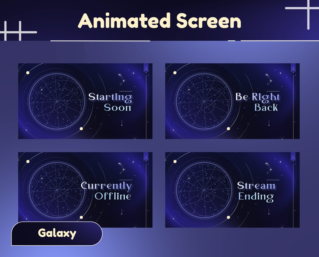 Lunar Ascended Animated Stream Screens/transition/stream Overlay/panels ...