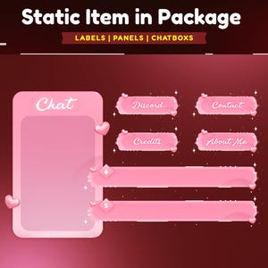 Sweetheart Flair Animated Stream Overlay Package for Twitch/soft Pink ...