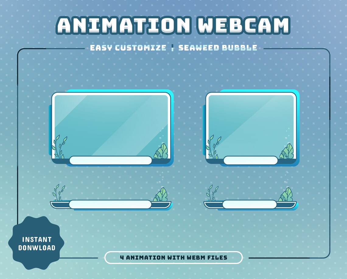 Seaweed Bubble Animated Stream Package/stream Overlay/stream - Etsy