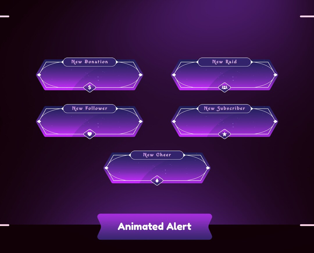 Outer Realm Vtuber Animated Stream Alerts/stream Overlay/transition ...