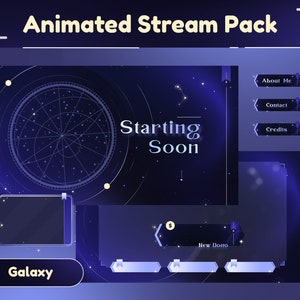 Lunar Ascended Animated Stream Package/transition/stream Overlay/panels ...