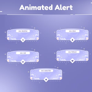 Delicate Animated Stream Package/galaxy/twitch Set/panel/stinger ...