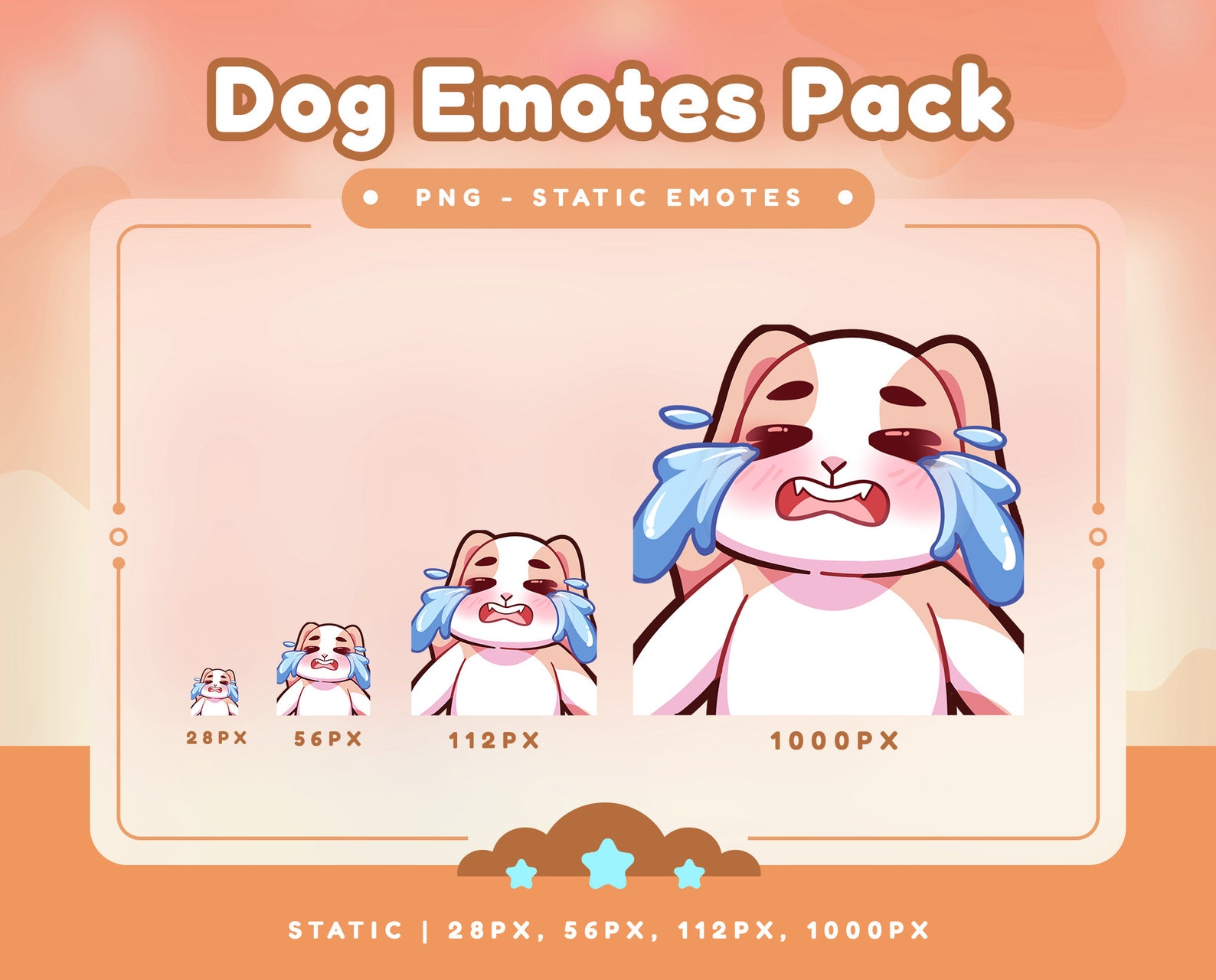 Crying Dog Emotes Pack - Cute Dog Emote/emote Bundle/discord/youtube ...