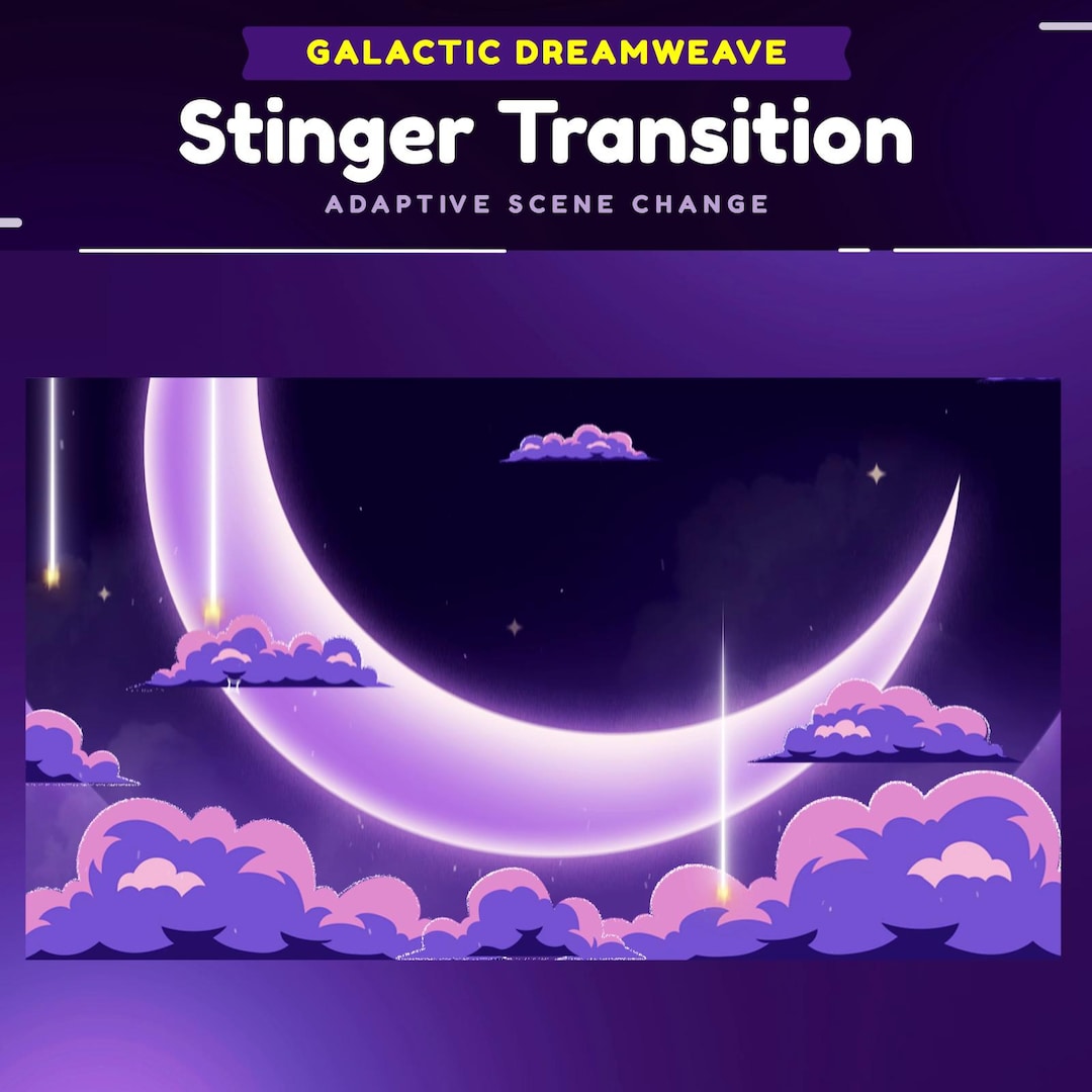 Galactic Dreamweave Animated Stream Transition/stinger/stream Overlay ...