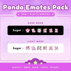 Panda Emotes Pack 2 - Cute Panda/emote Bundle/discord/youtube/twitch ...