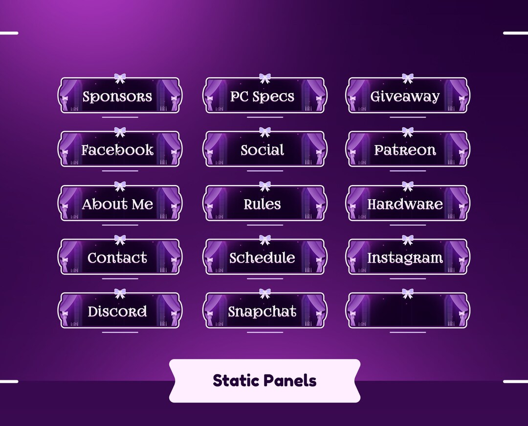 Violet Veil Vtuber Stream Panels/stream Overlay/kingdom/panels/vtuber ...
