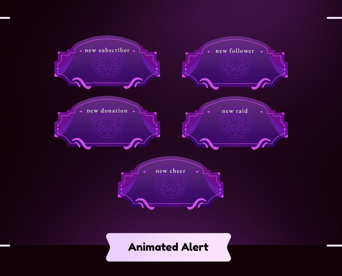 Sorcerer Vtuber Animated Stream Alerts/stream - Etsy