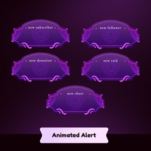 Sorcerer Vtuber Animated Stream Alerts/stream Overlay/transition/panels ...