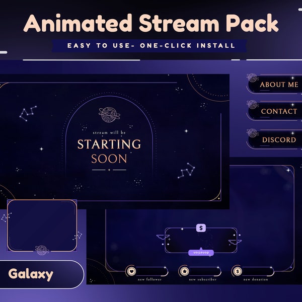 Space Themed Overlay Stream - Etsy