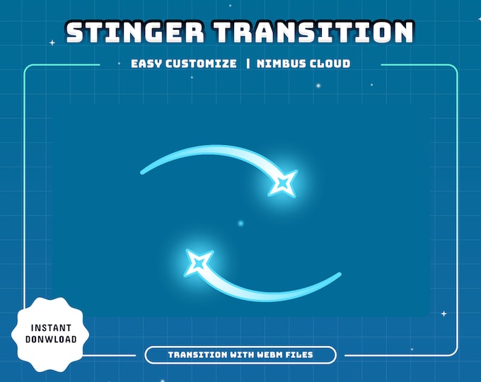 Cute Star Stinger Transition for Twitch / Star Transition / Star Twitch ...